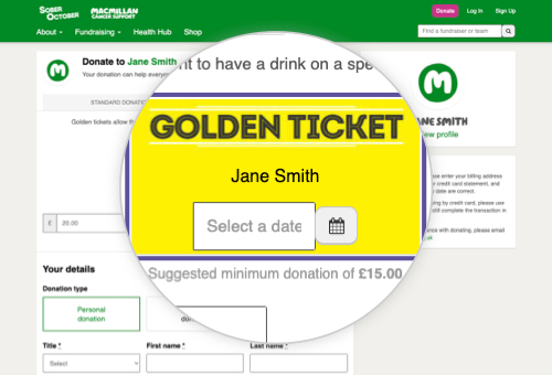 Go Sober for October Golden Ticket - Go Sober 2021